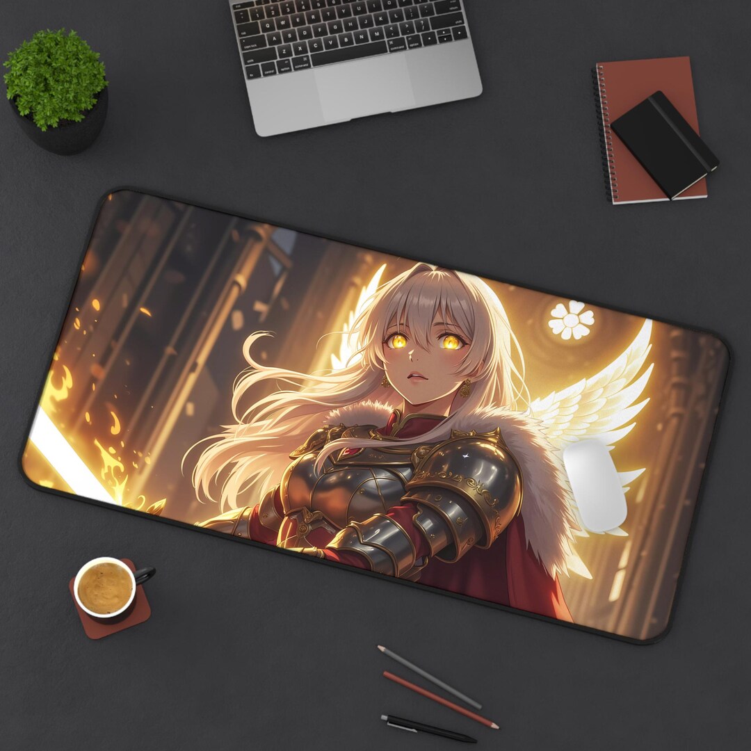Gaming Mousepad, Paladin Anime Girl Desk Mat for PC Gamer, Large ...