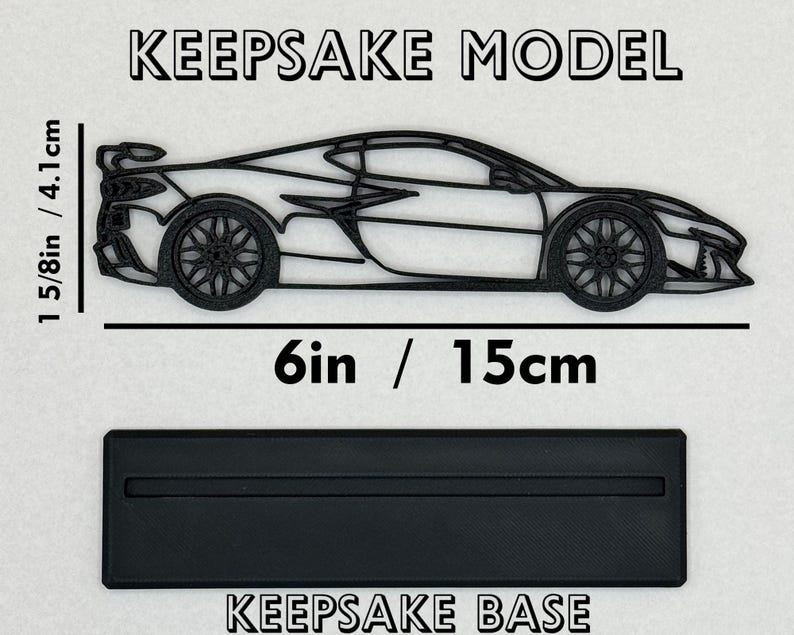 Corvette C8 Z06 Personalized Cake Topper Keepsake Z06 Car Model ...