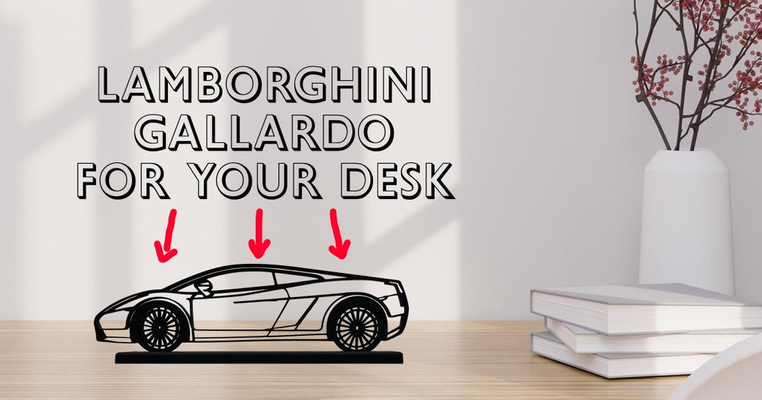 Lamborghini Gallardo Gift Lambo Desk Art, Lambo Bookshelf Art ...