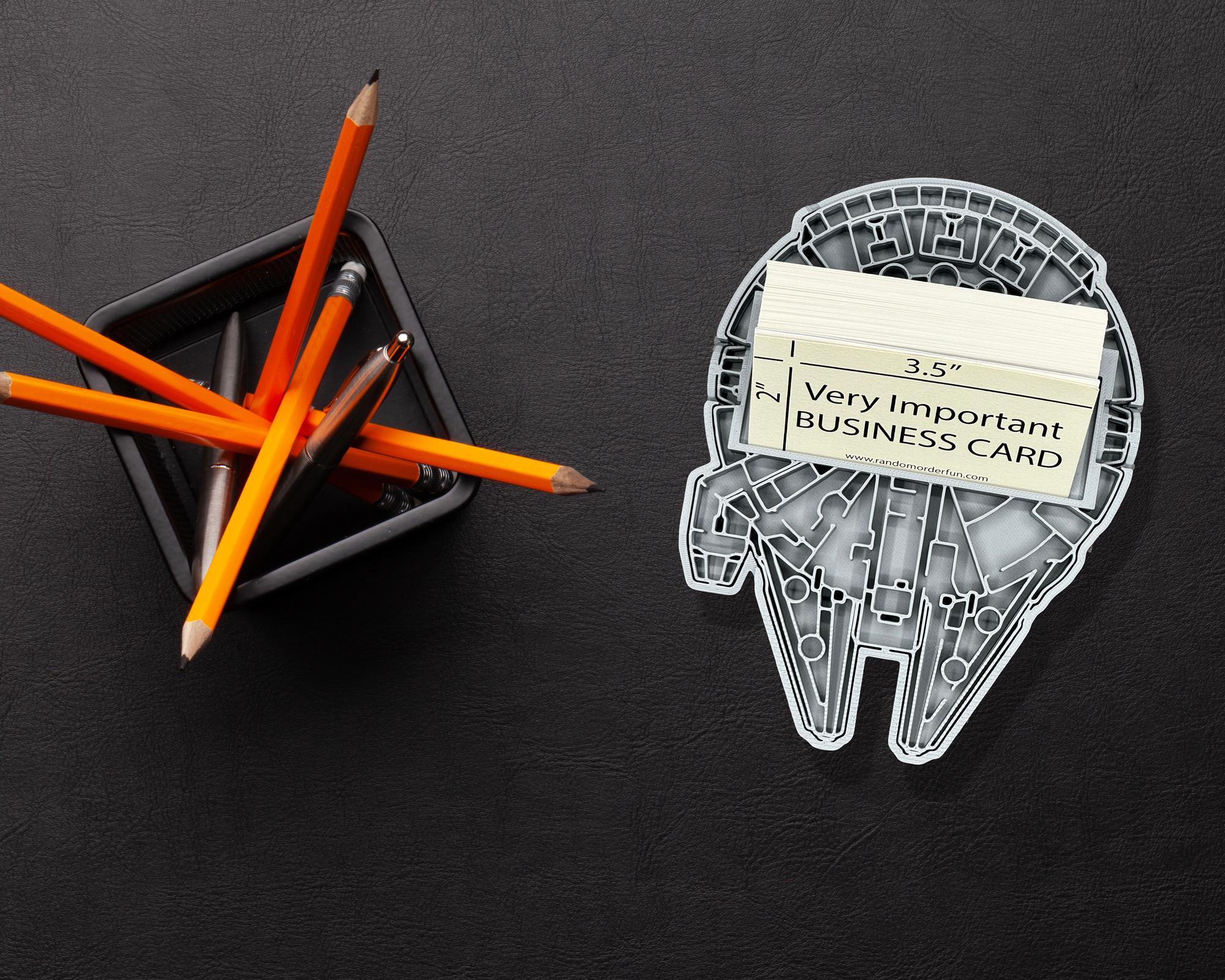 Star Wars Millennium Falcon Business Card Holder, Business Card Tray ...