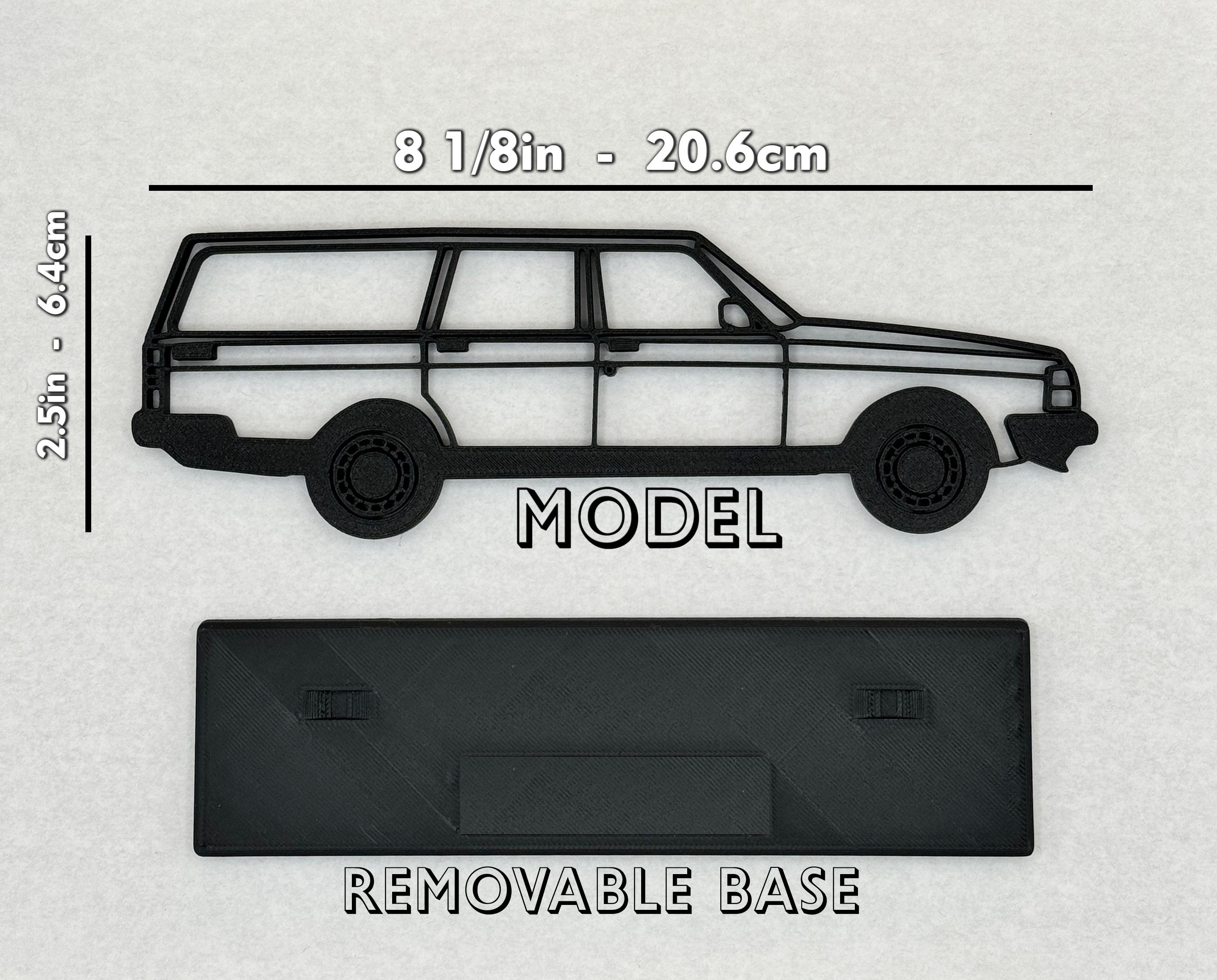 Volvo 240 Wagon Wireframe Model Silhouette Custom Name Desk Decor for ...