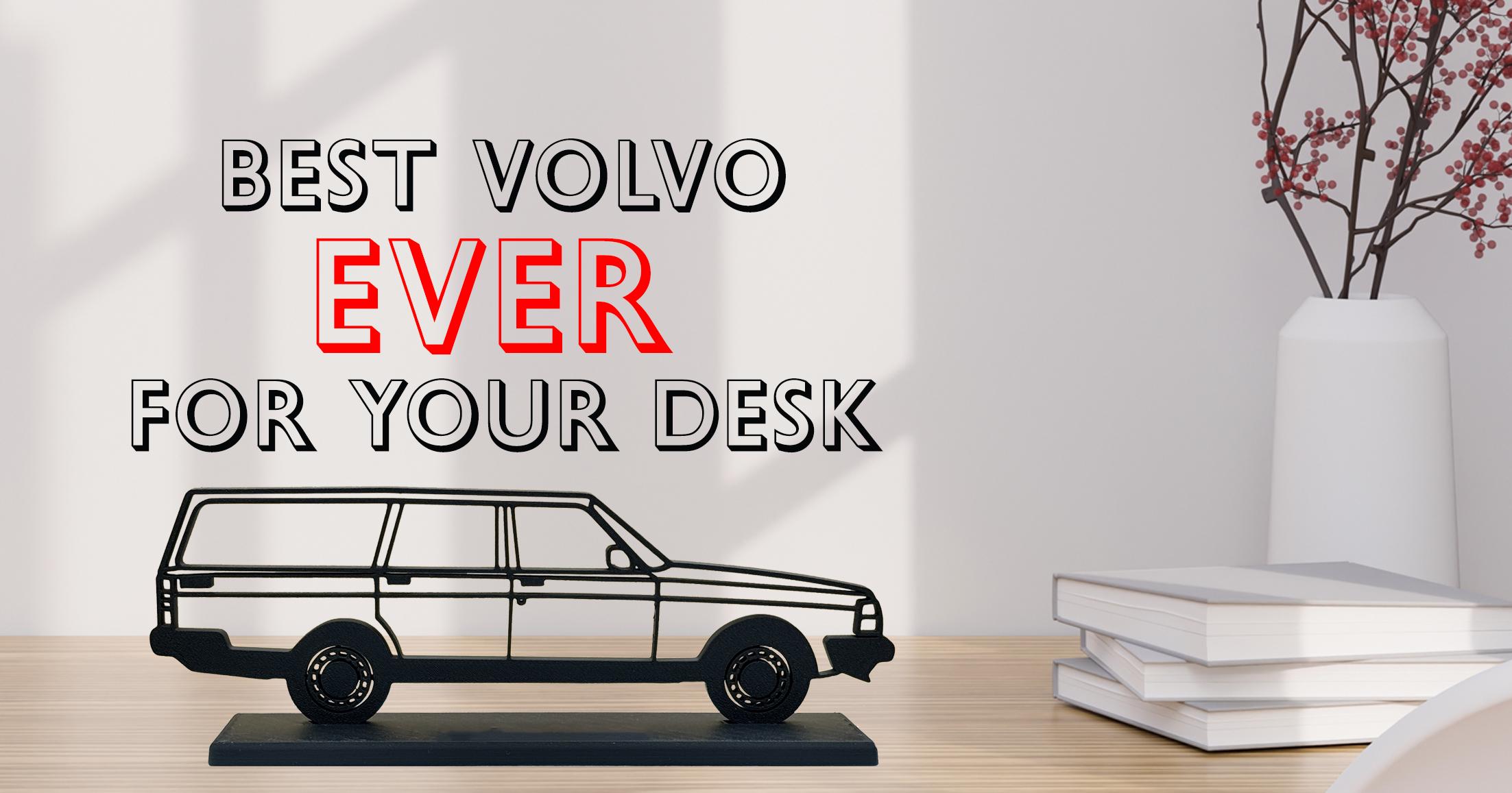 Volvo 240 Wagon Wireframe Model Silhouette Custom Name Desk Decor for ...