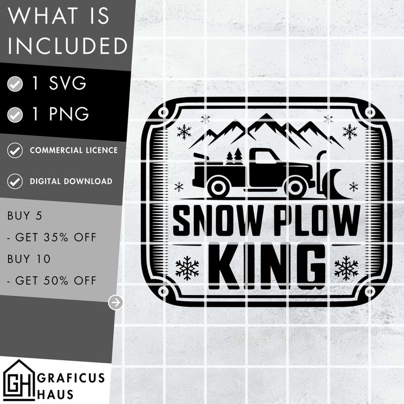Snow Plow King Christmas SVG and PNG, Funny Christmas for Men Laser ...