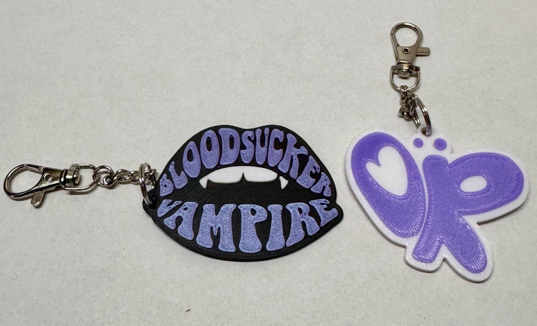 Olivia Rodrigo Key Chain Purple Design With OR Heart & Bloodsucker ...