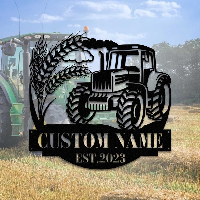 Tractor Metal Sign, Tractor Monogram, Farm Sign, Tractor Name Sign ...
