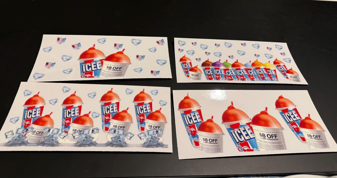 ICEE Cup Wrap: Waterproof UV DTF Decal for 16-24oz Tumblers - Etsy
