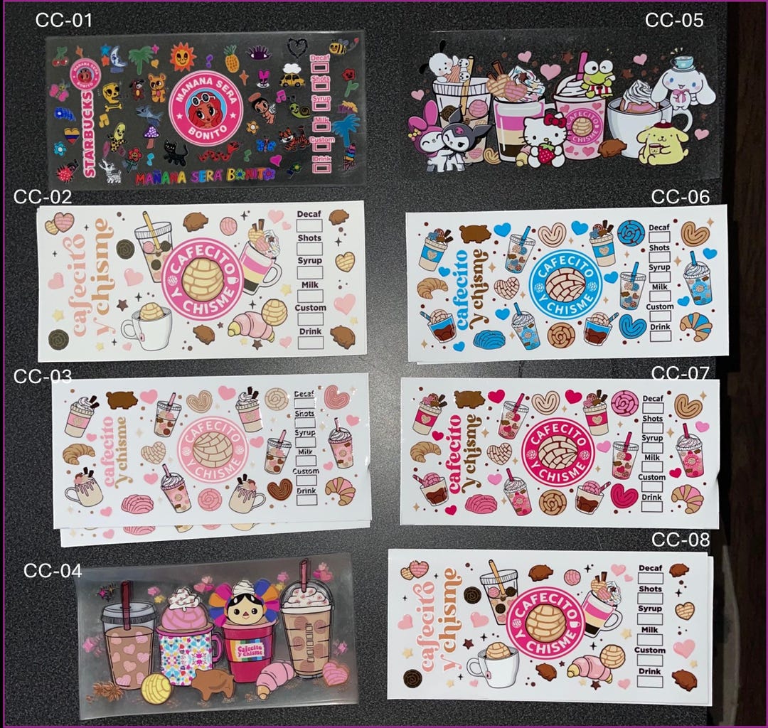 Cafecito & Chisme UV DTF Stickers – DIY Coffee Lover Decals - Etsy