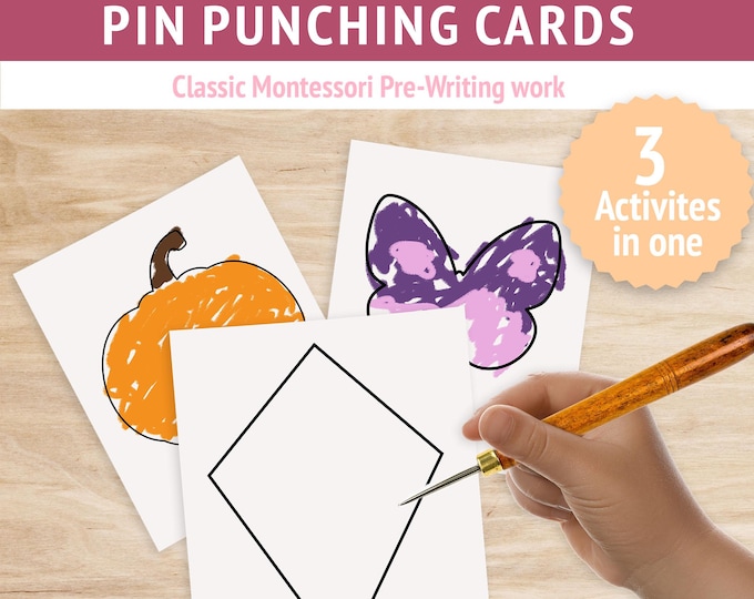 Montessori Fall Pin Punch Activity | Fine Motor Preschool Toddler ...