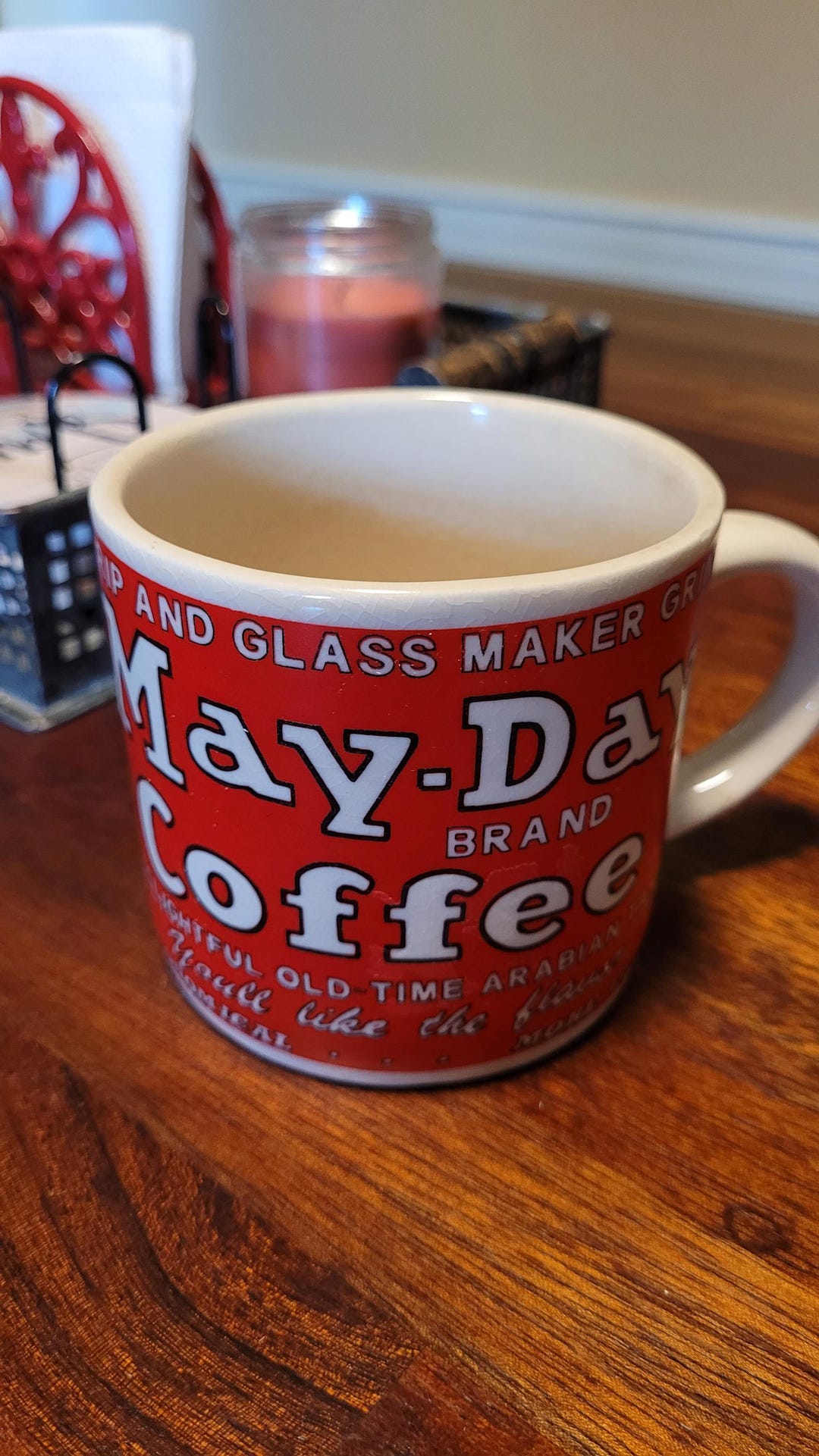 Vintage May Day Brand Red Coffee Mug Westwood Yesteryear, 16 Oz Large ...