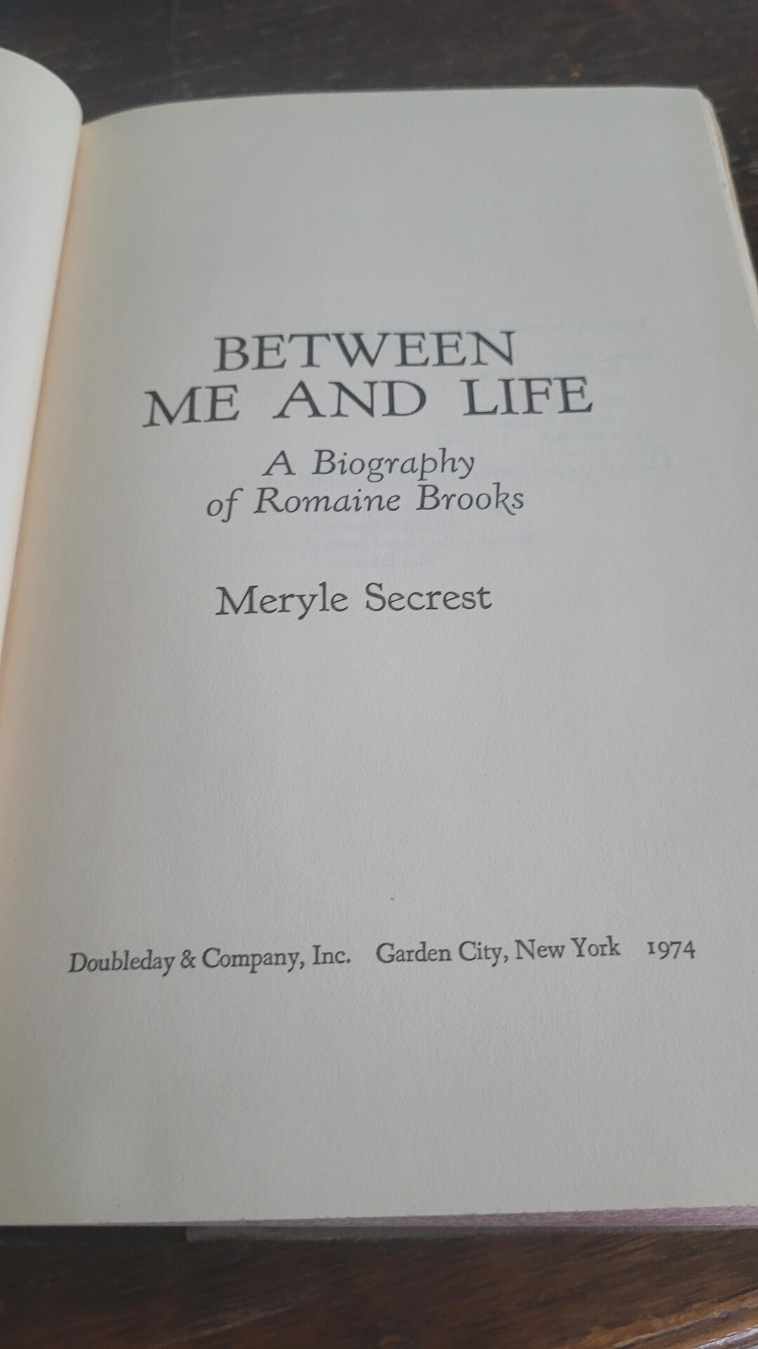 Vintage Book for Decoration Green : Between Me and Life by Meryle ...