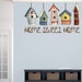 Home Sweet Home With Bird Houses Printed Wall Decal Decorative Art ...