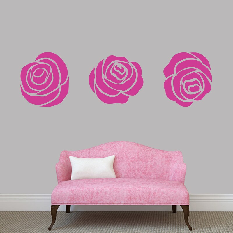Rose Wall Decal - Etsy