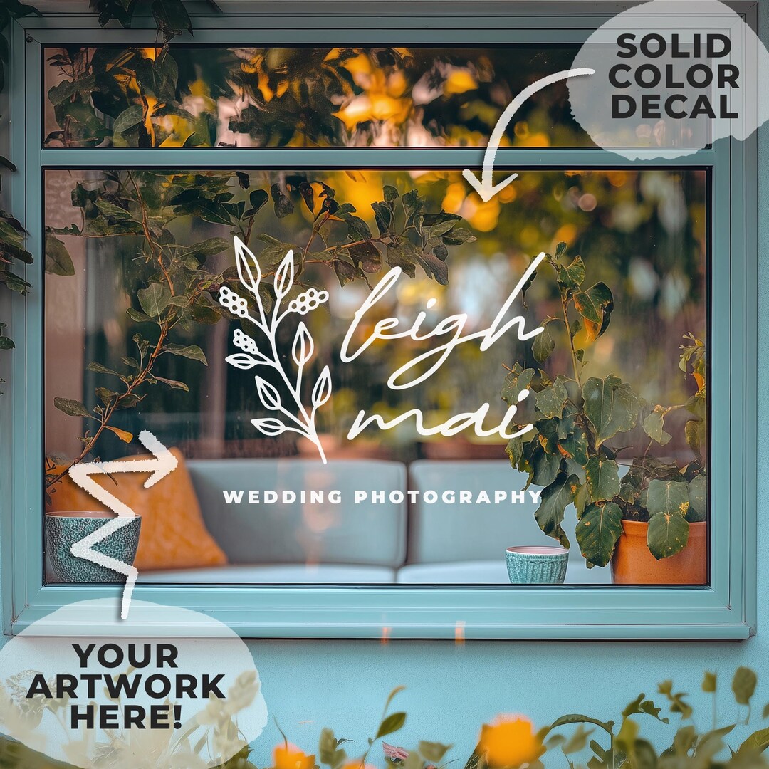 Custom Business Logo Window Decal, Personalized Sticker for Business ...