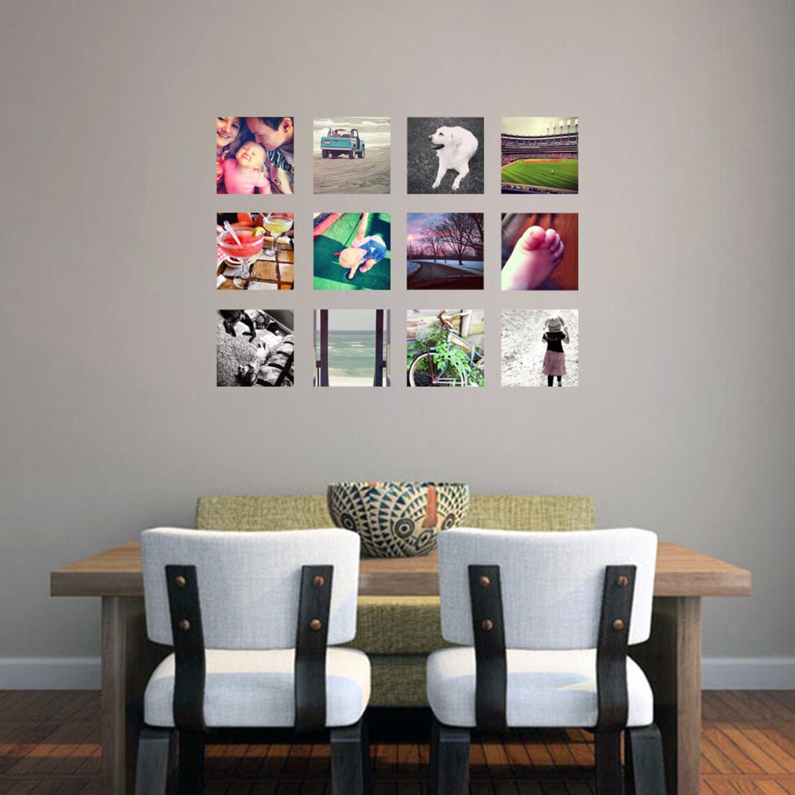 Custom Small Square Photo Wall Decal Decorative Art Decor | Etsy