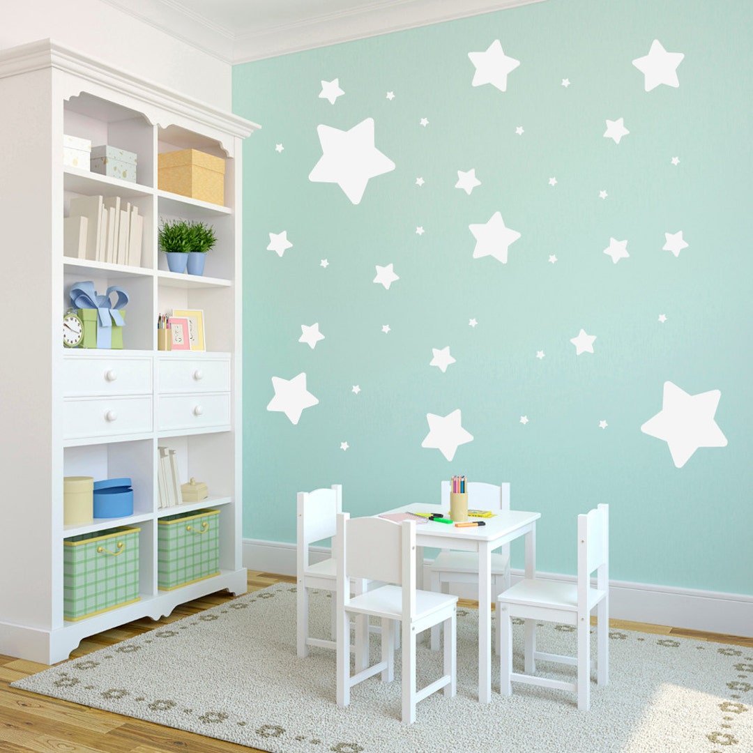 Set of Stars Wall Decals Decorative Art Decor Sticker for Nursery Kids ...