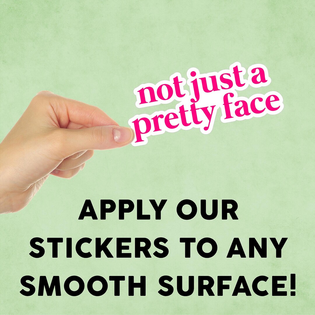 Not Just A Pretty Face Mini Sticker Decal for Tumbler / Device / Laptop ...