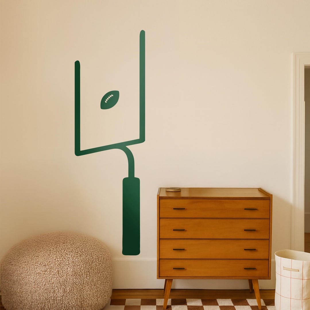 Football and Goal Post Field Goal Extra Point Wall Decal - Etsy