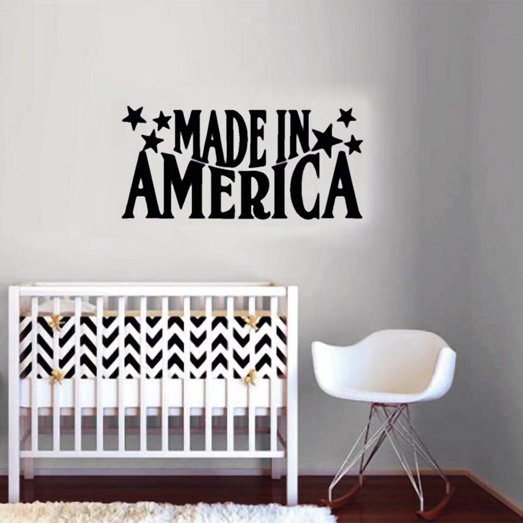 Made in America Wall Decal Decorative Art Decor Sticker for Bedroom ...