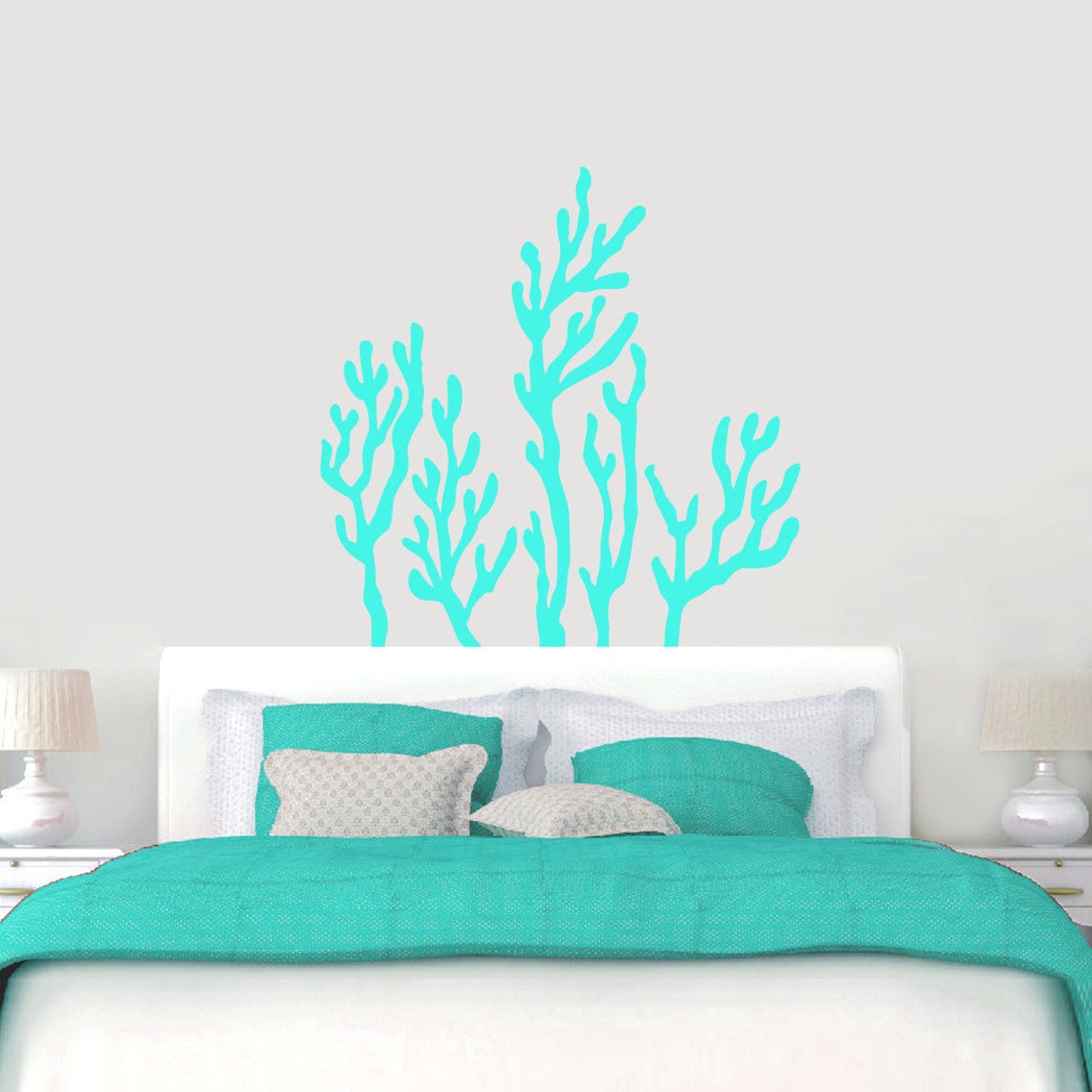 Coral Reef Decal Under the Sea Sticker for Wall Mural or | Etsy