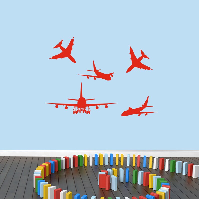 Airplane Decals Set Aviation Wall Mural Plane Stickers for | Etsy