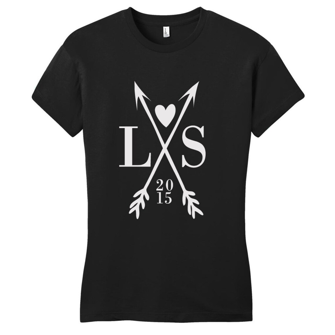 Custom Crossed Arrows With Initials Women's Fitted - Etsy