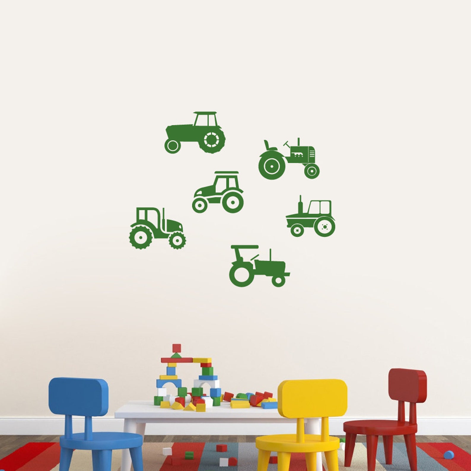 Set of Tractors Decals Farming Stickers for Wall or Sign | Etsy