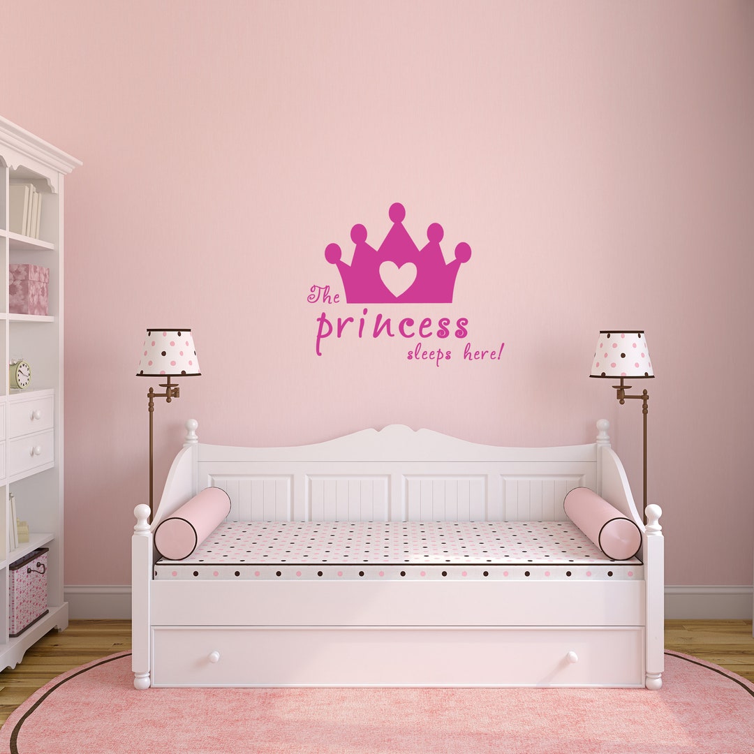 The Princess Sleeps Here Wall Decal Decorative Art Decor Sticker for ...