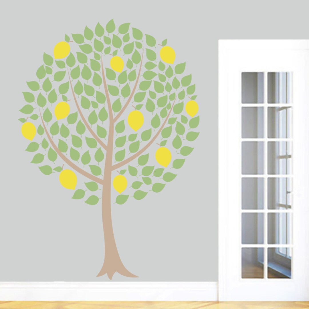 Lemon Tree Printed Wall Decal Decorative Art Decor Sticker for Nursery ...