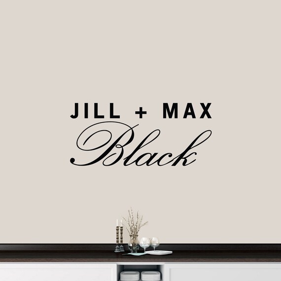 Custom Couple Name Decal Family Names Sticker for Wedding | Etsy