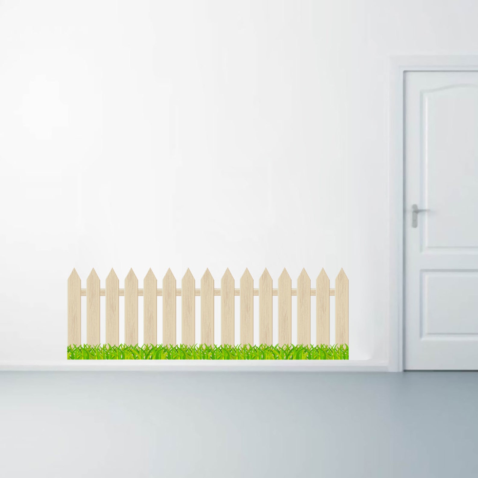 Fence and Grass Printed Wall Decal Decorative Art Decor | Etsy