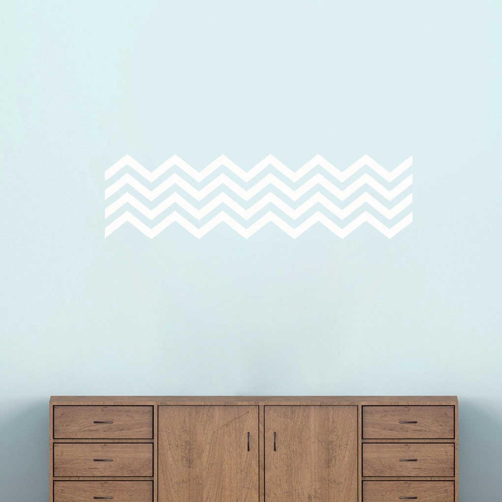 Chevron Stripes Wall Decal Decorative Art Decor Sticker for | Etsy