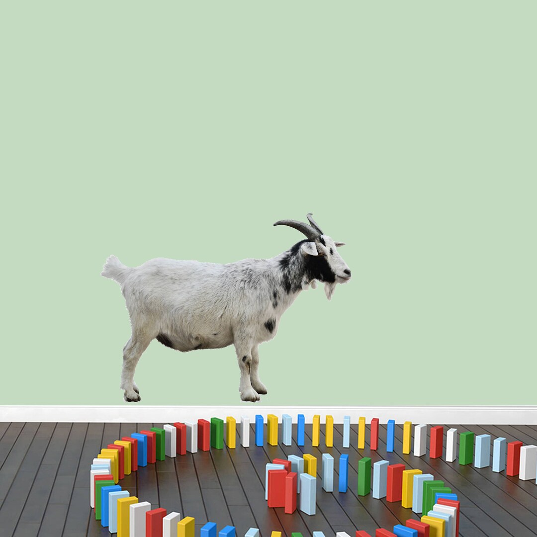 Goat Wall Decal, Real Life Farm Animals Goat Wall Mural Sticker - Etsy