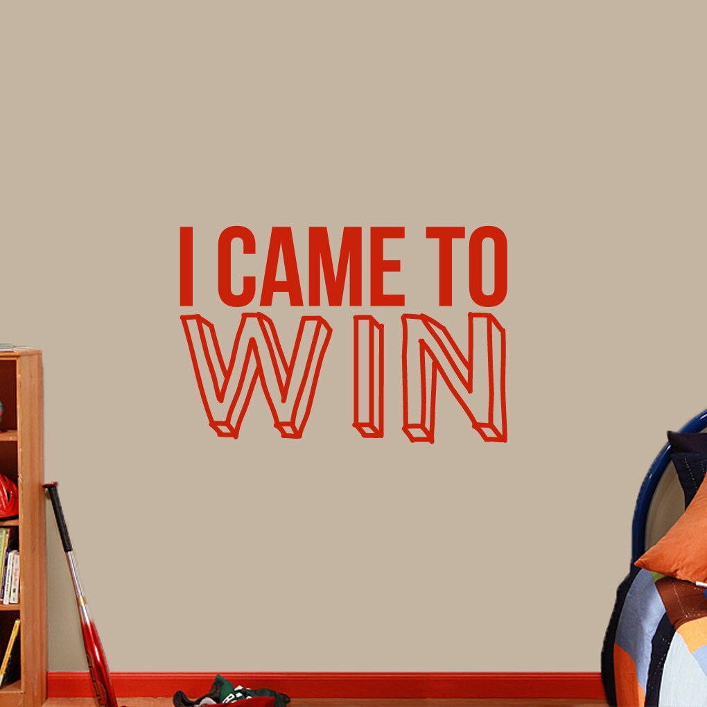 I Came to Win Wall Decal Decorative Art Decor Sticker for Kids | Etsy