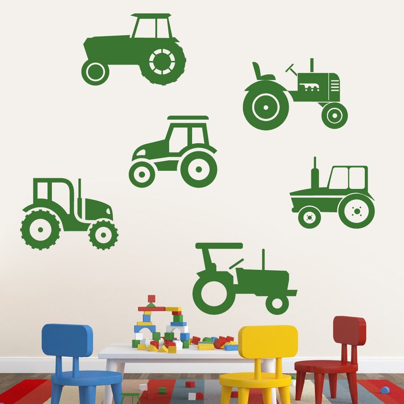 Set of Tractors Decals Farming Stickers for Wall or Sign - Etsy