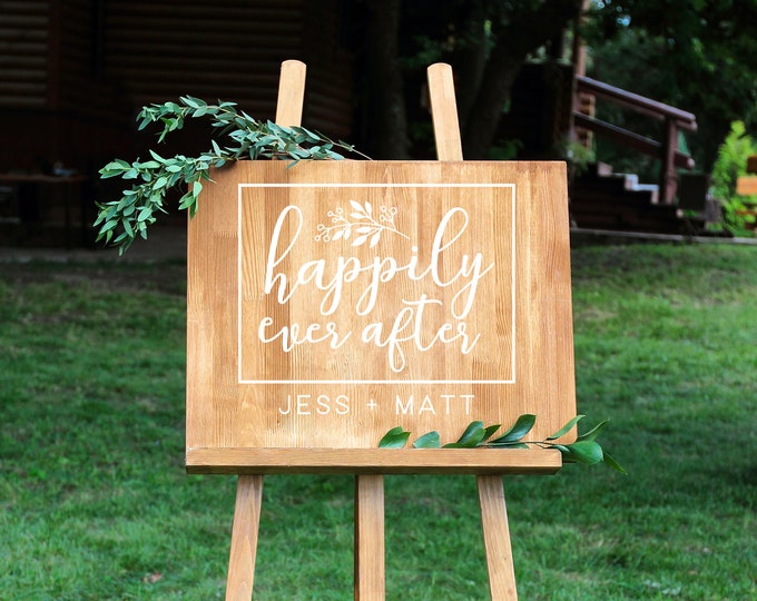 Welcome to Happily Ever After Wedding Decal Quote Marriage Bride and ...