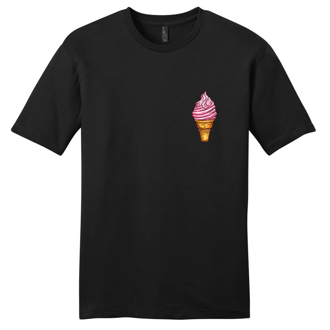 Ice Cream Cone Pocket Print Unisex T-shirt, Funny Junk Food T-shirts ...