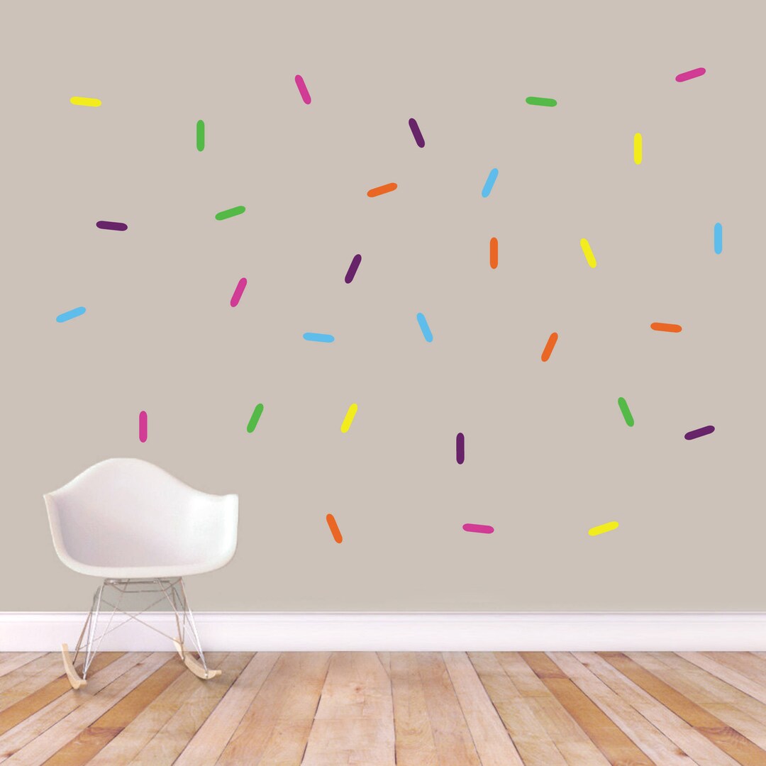 Colorful Printed Sprinkles Wall Decal Decorative Art Decor Sticker for ...