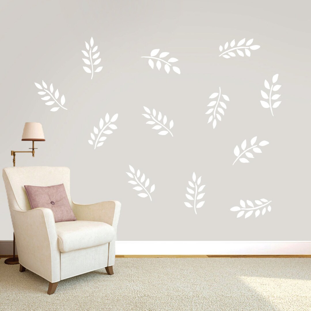 Leafy Branches Wall Decals: Peel & Stick Accent Wall Decor - Etsy