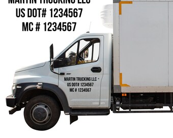 Us Dot Truck Decals 2 Color - Etsy