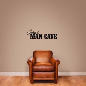 Custom Name Man Cave Wall Decal: Personalized Den Decor - Etsy