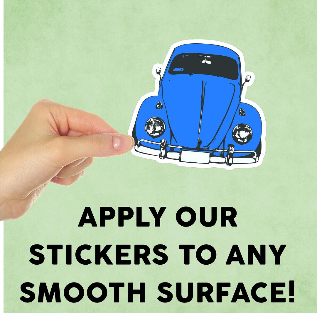 Blue Beetle Car Mini Sticker Decal for Tumbler / Device / Laptop / iPad ...