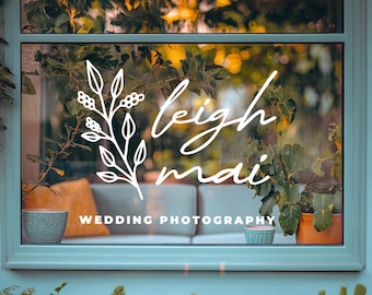 Shop Window Vinyl Decal With Logo, Business Opening Hours Sticker, Cafe ...