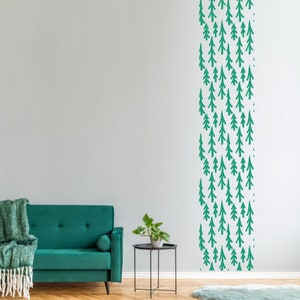 Brush Tree Pattern Decal Set, Tree Forest Focal Wall Mural Sticker ...