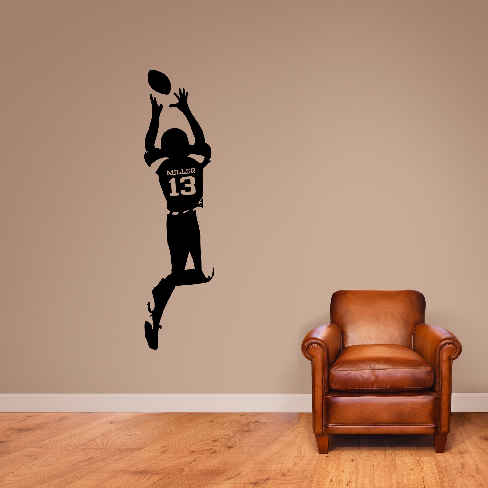 Custom Football Player Wall Decal Decorative Art Decor Sticker - Etsy ...