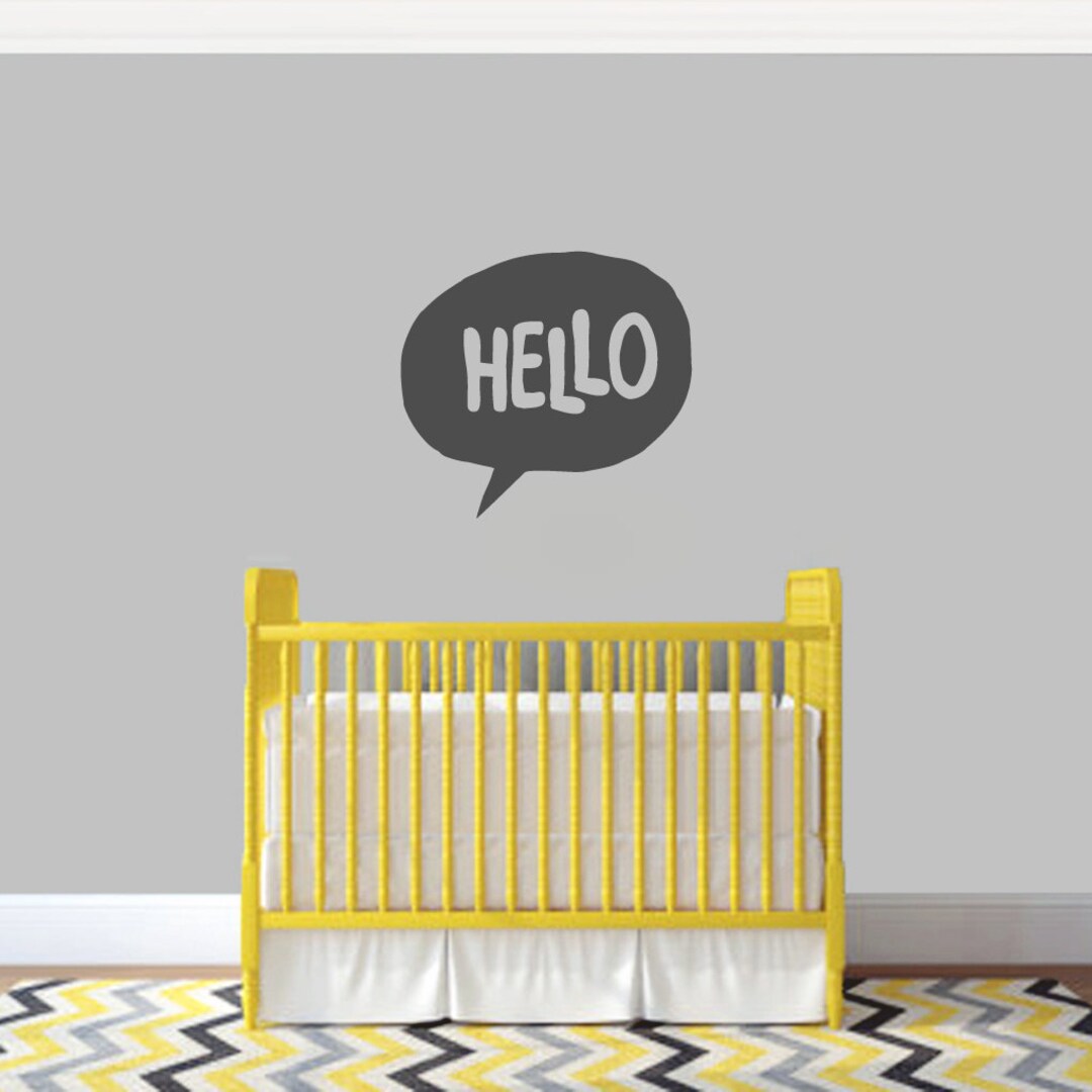 Hello Word Bubble Wall Decal Decorative Art Decor Sticker for Entryway ...