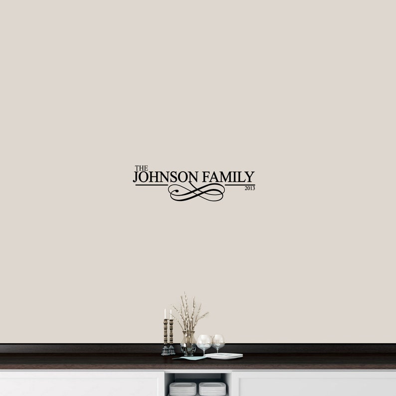 Custom Family Name Decal for Wall or Sign Personalized Family | Etsy