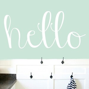 Hello Wall Decal Decorative Art Decor Sticker for Entryway Front Door ...