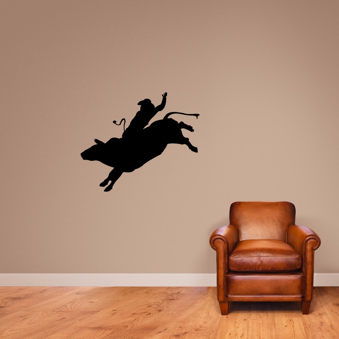 Bull Rider Wall Decal Decorative Art Decor Sticker for Nursery - Etsy