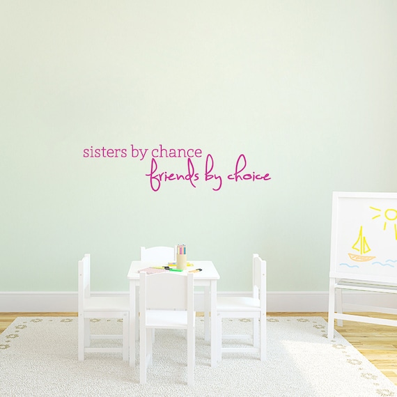 Sisters Wall Decal Decorative Art Decor Sticker for Entryway | Etsy