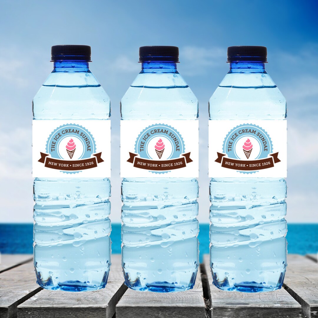 Set Of 25 Custom Logo Water Bottle Label Decal Art Decor Sticker For ...